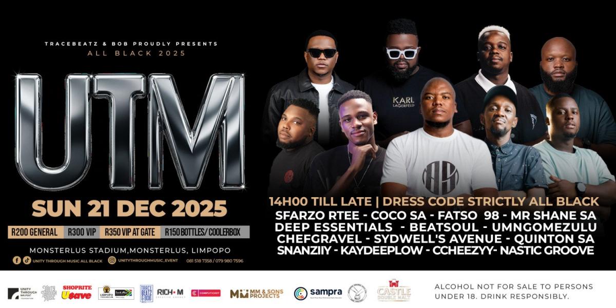 Unity Through Music ALL BLACK 2025 at Monsterlus Stadium | Computicket