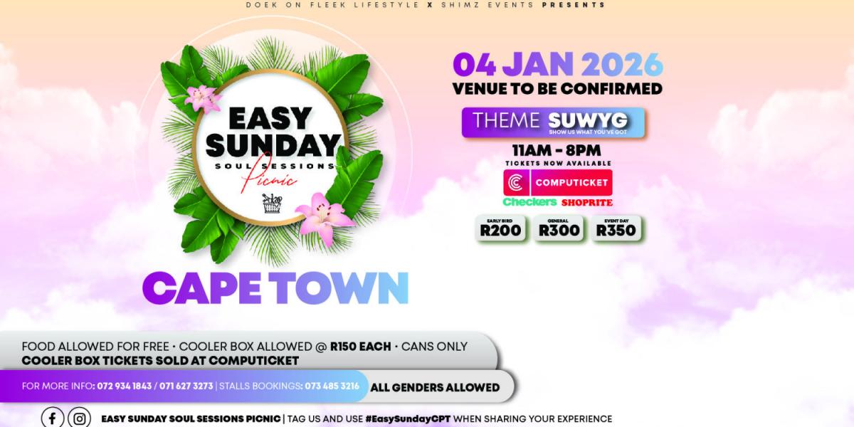 Easy Sunday Soul Sessions Picnic Cape Town at Cape Town | Computicket