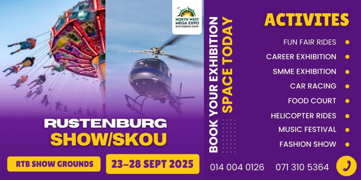NW Mega Expo - Rustenburg Show - 27 September 2025 at Rus... | Computicket